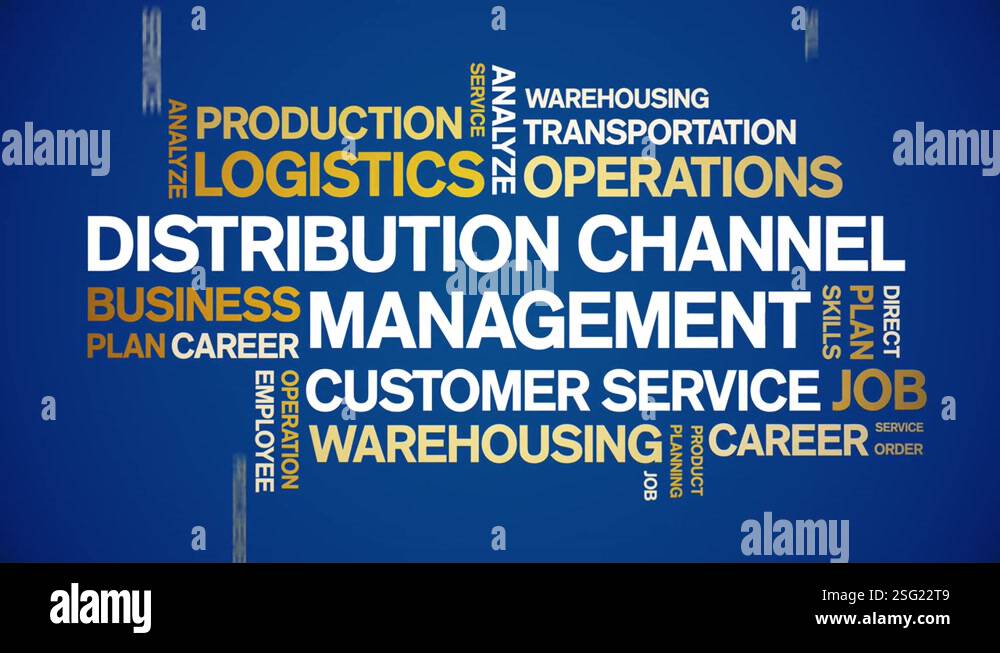 Distribution Channel Management animated word cloud,animation ...