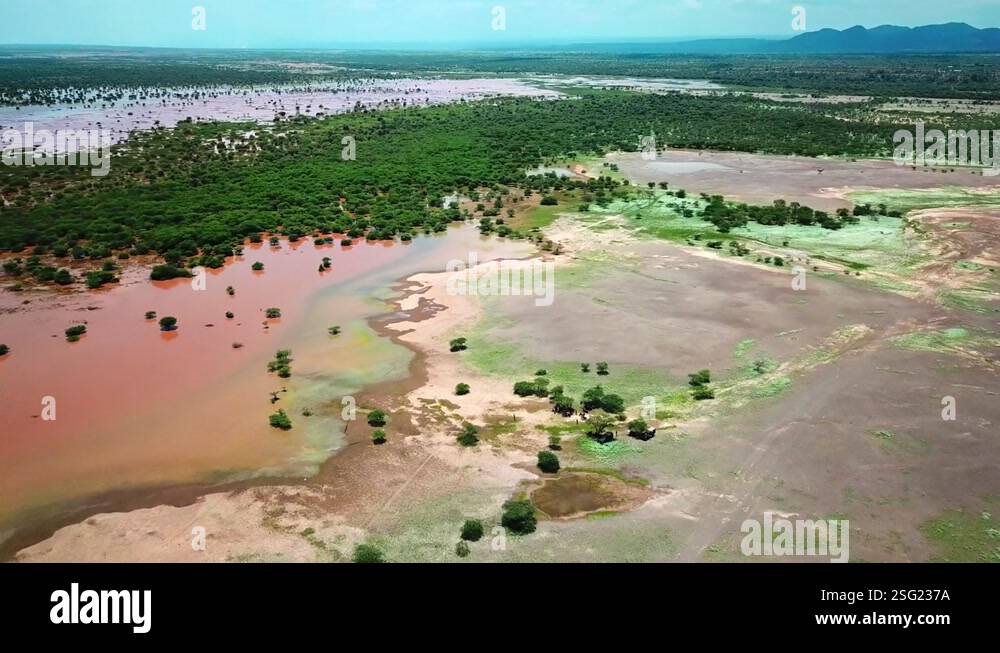 Lake Magadi With Soda Ash In Kenya, Great Rift Valley Of Africa ...
