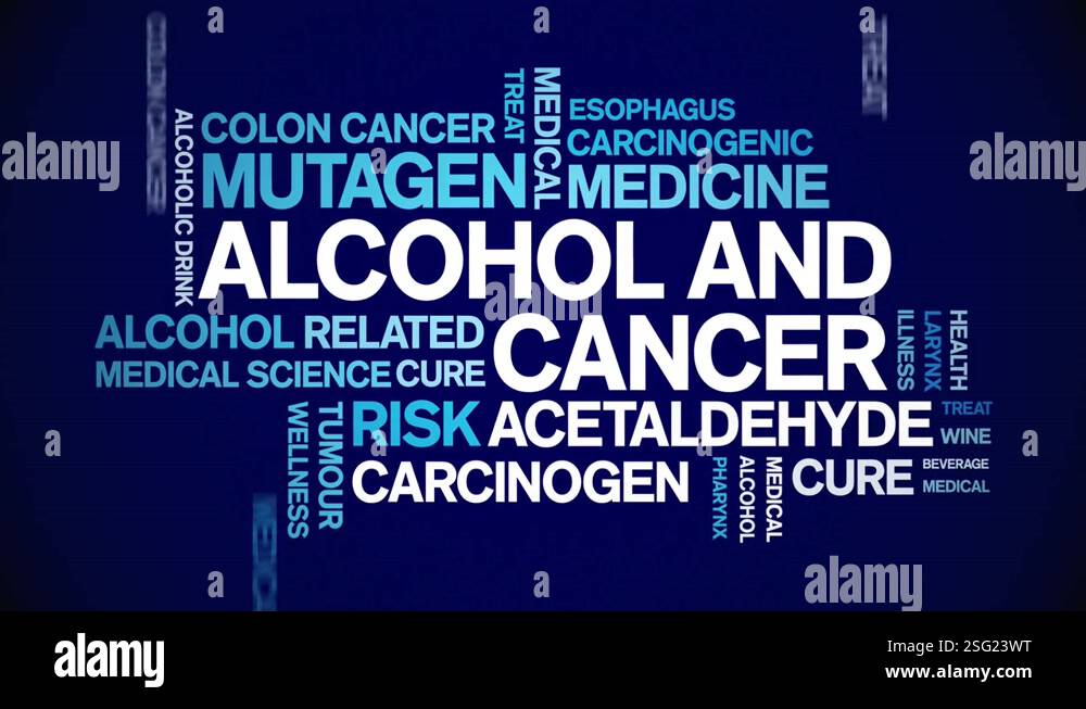 Alcohol and Cancer animated word cloud,animation kinetic typography ...