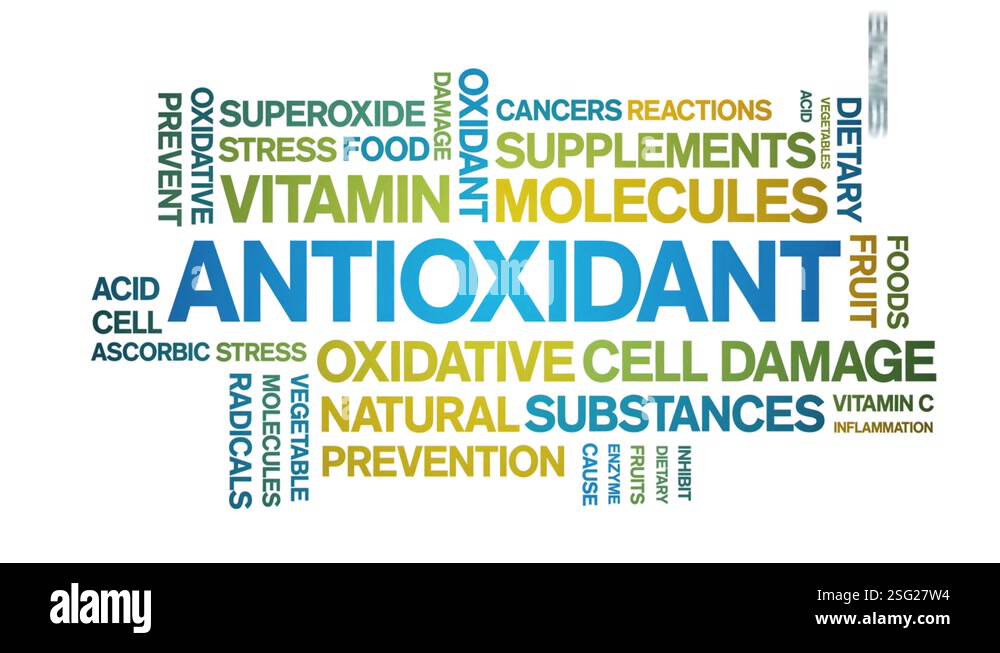 Antioxidant animated word cloud,animation kinetic typography tag ...