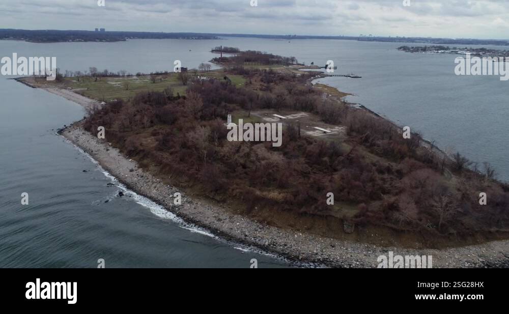 Mass Unmarked Graves at Hart Island, New York City, Aerial Drone ...