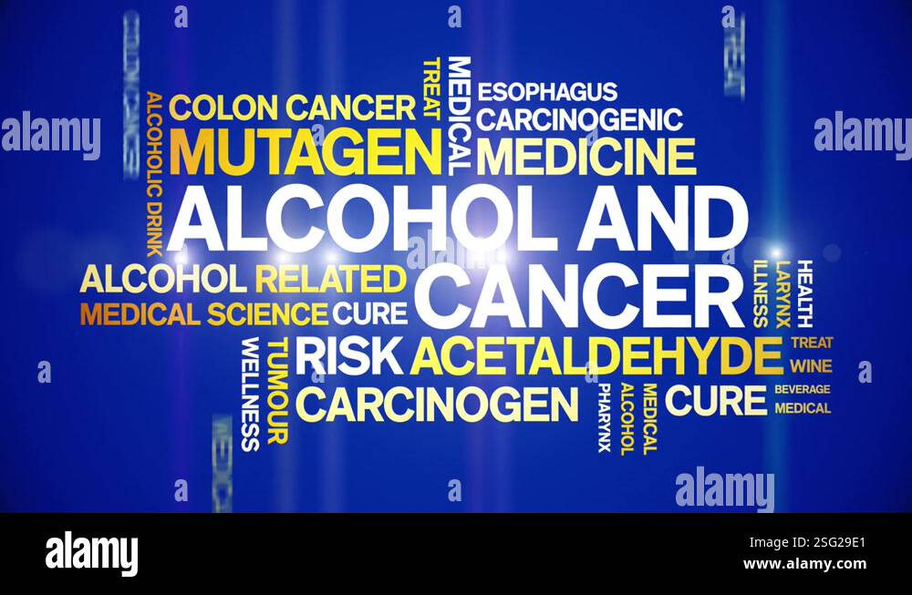 Alcohol and Cancer animated word cloud,animation kinetic typography ...