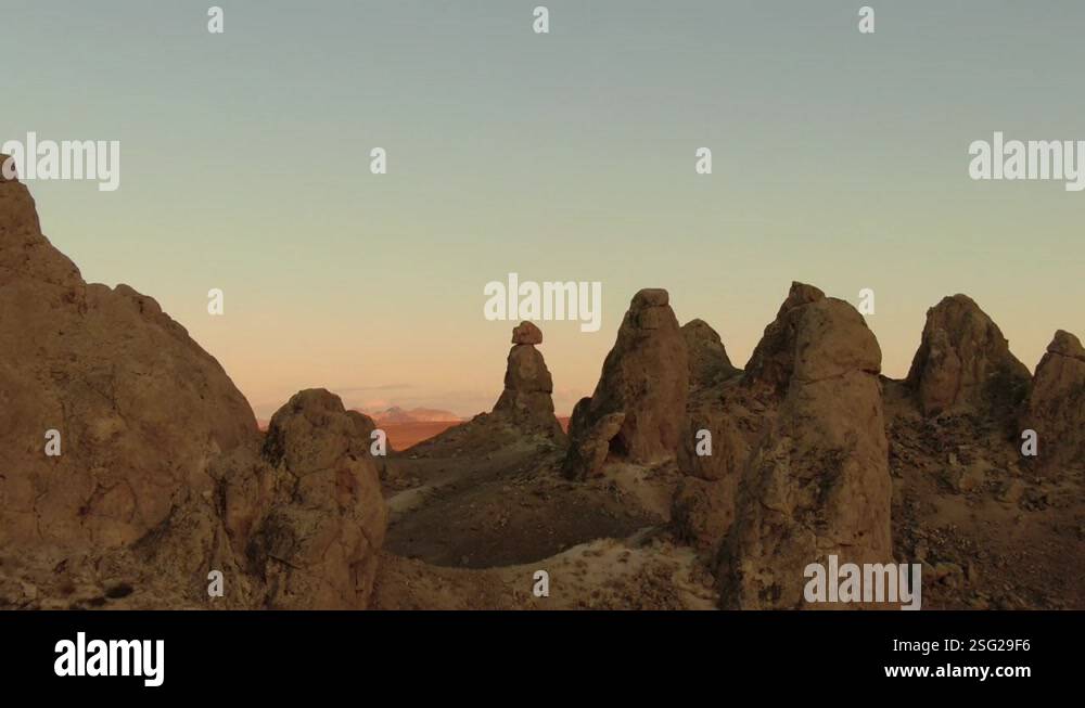 Trona Pinnacles Dusk Aerial Rock Towers Elevate Death Valley Region ...