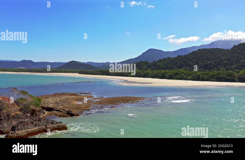 Australia Daintree Rainforest National park aerial view landscape ...