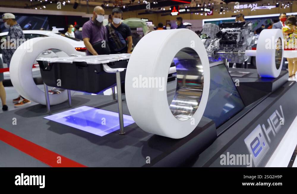 Honda Accord E HEV car engine with detail view Stock Video Footage - Alamy