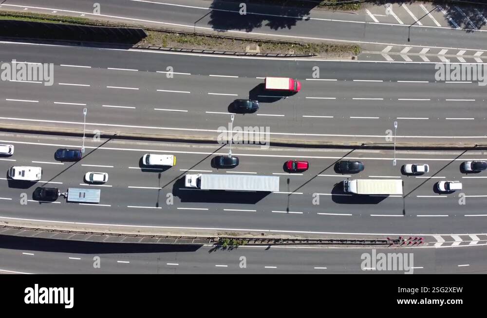 British Motorways, Highways, Roads and Traffic at England Stock Video ...