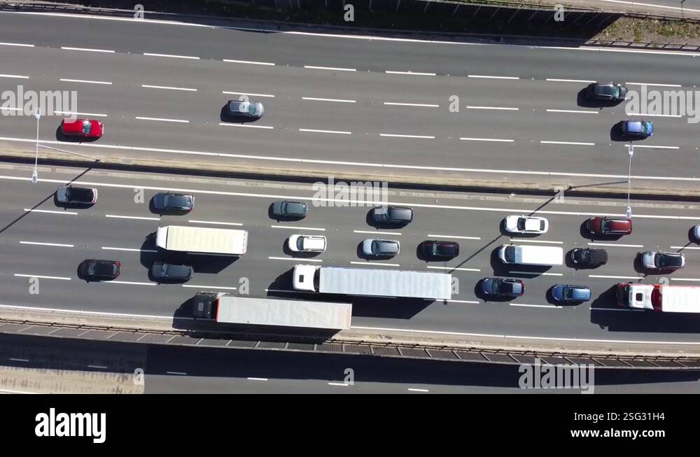 British Motorways, Highways, Roads and Traffic at England Stock Video ...