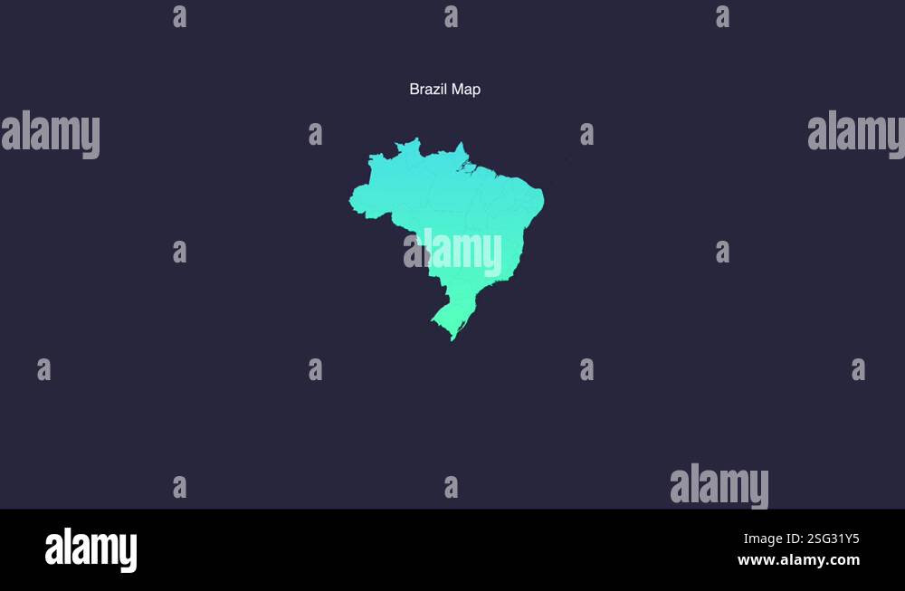 Simple Brazil Animated Map Motion Graphic Stock Video Footage - Alamy