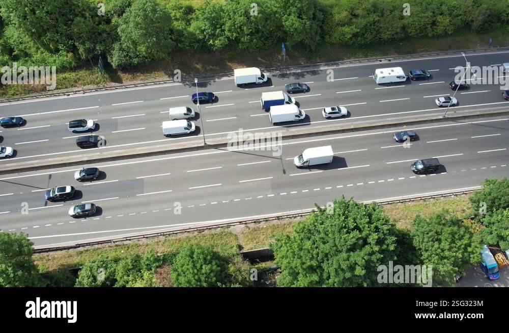 British Motorways, Highways, Roads and Traffic at England Stock Video ...