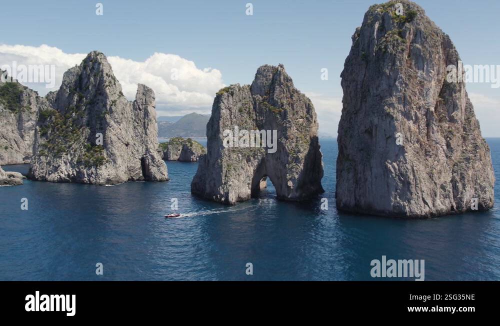 Faraglioni rock stack formation Stock Videos & Footage - HD and 4K ...