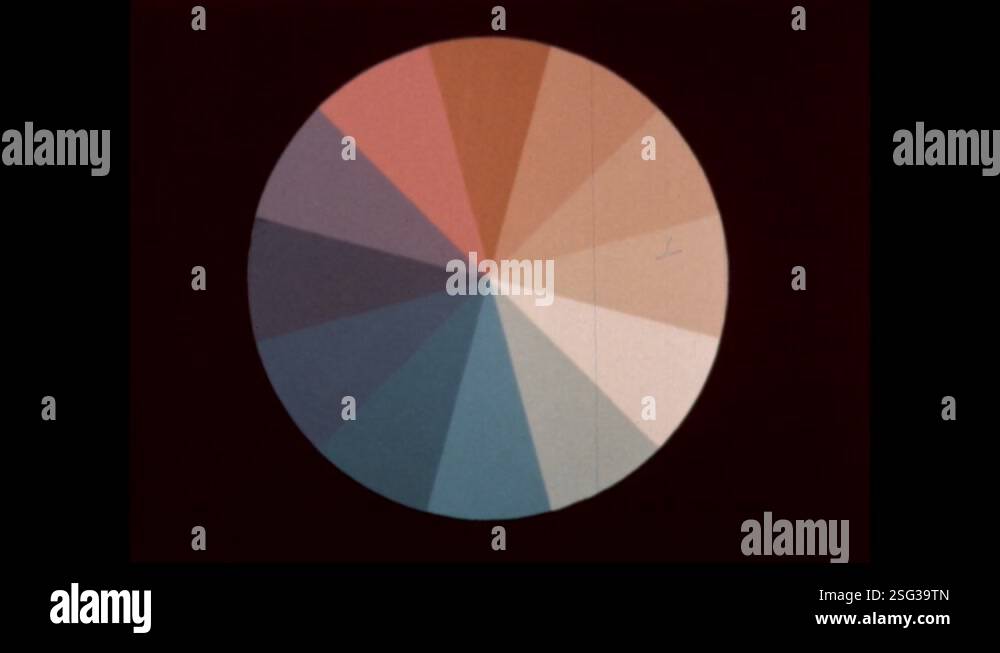 1960s: Samples of color values. Grayscale bar and sample color chips ...