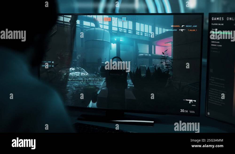 Losing the round in the internet multiplayer fps military computer game ...