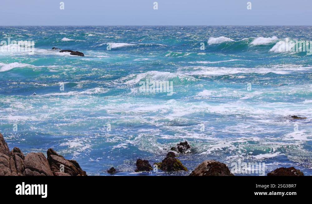 Ocean waves in slow motion Stock Video Footage - Alamy