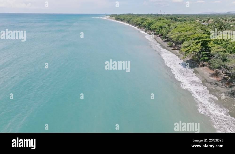 Scenic Seascape Of Palenque Beach In San Cristobal, Dominican Republic ...
