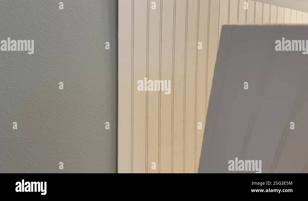 Wainscoting bathroom wall. White beaded wainscot panels from hardware ...