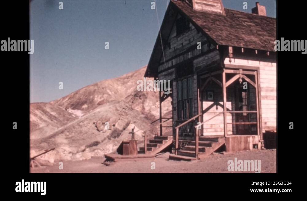 1970s: Buildings in a desert ghost town - The Calico House, main street ...