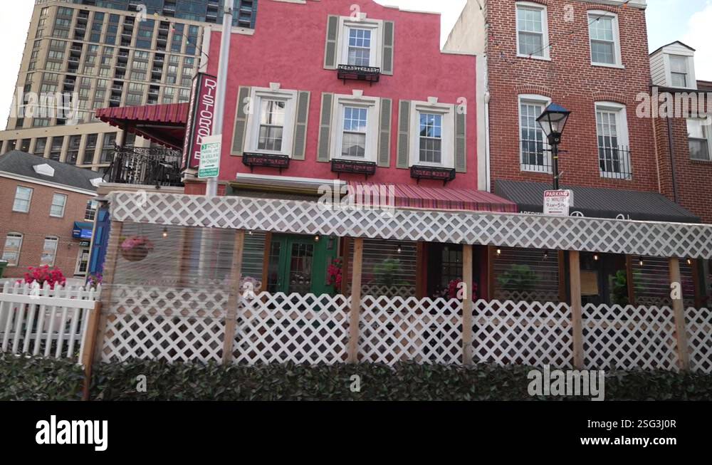 Little Italy historic area of downtown Baltimore, Maryland, MD known ...