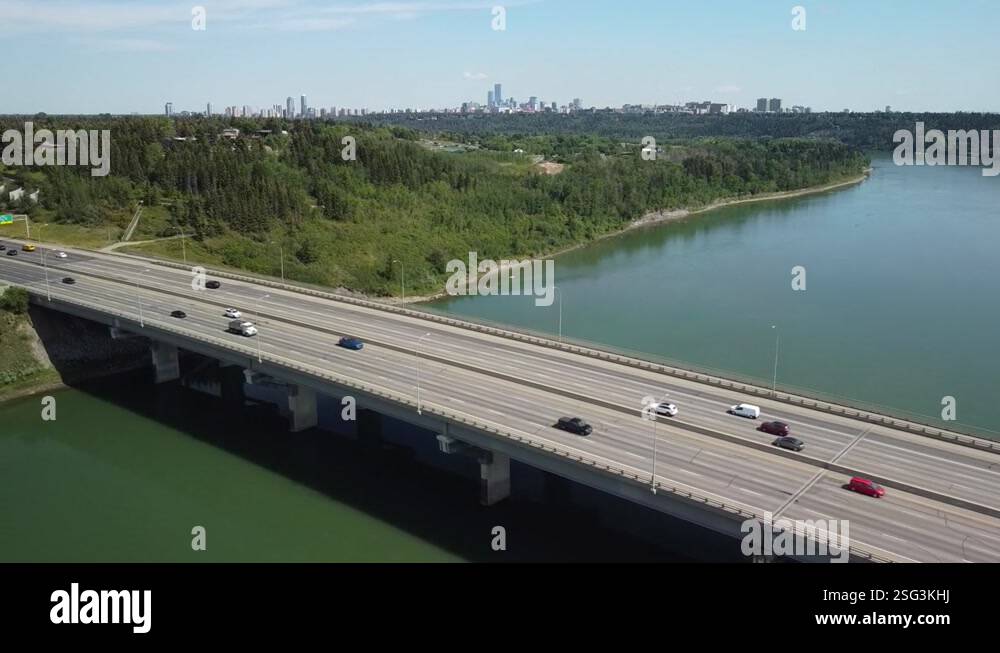 Traffic on the Whitemud freeway in Edmonton Alberta Stock Video Footage ...