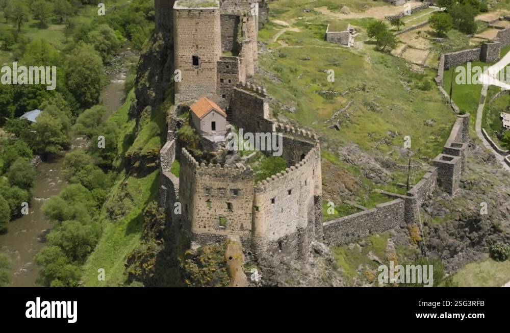Revolve On Historical Georgian Monument Of Khertvisi Fortress In ...
