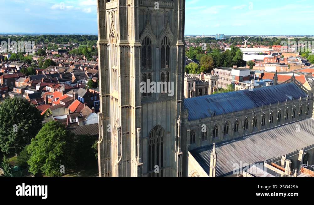 St Botolph Church Boston, Suffolk UK. Church tower, climb from bottom ...