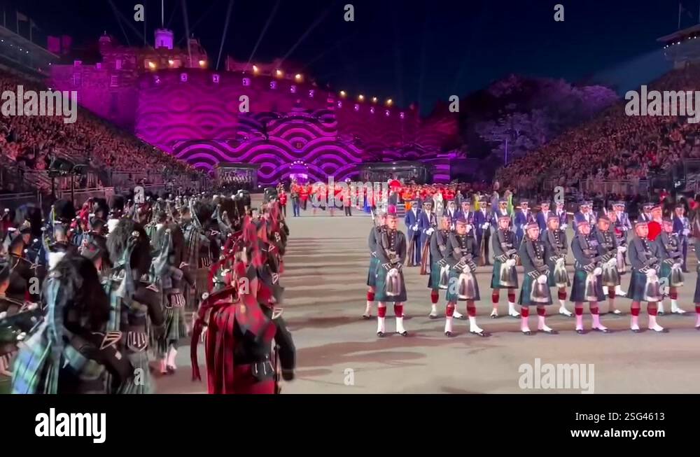 Military bands performing at Royal Edinburgh Military Tattoo, Iconic ...