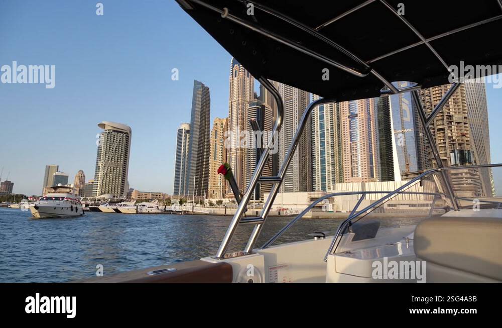 Dubai Harbor and Luxury Waterfront Skyscrapers and Towers, View From ...