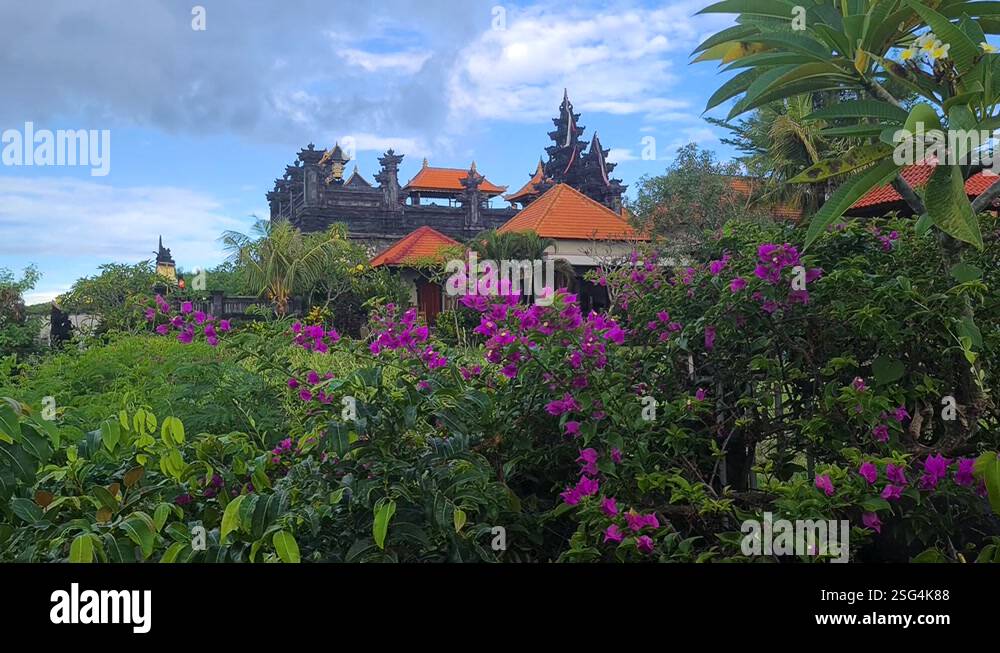 Idyllic Scenery From Bali Island, Indonesia, Hindu Temple and Tropical ...