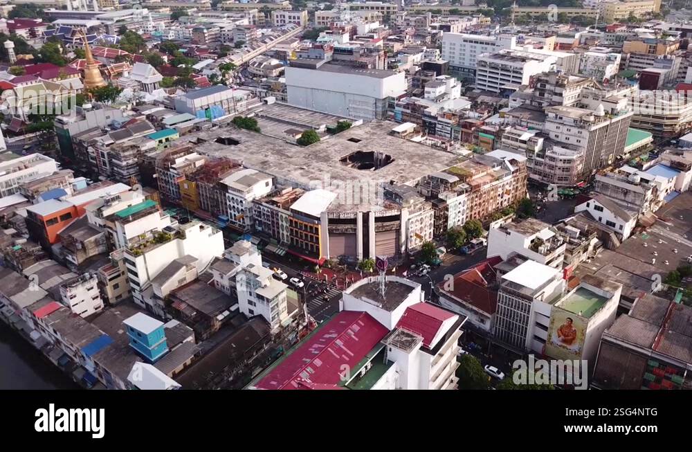 Drone shots of the abandoned New World Shopping Mall known as Fish Mall ...