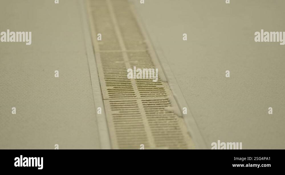 Floor Drain, Running Water In Shower. Sports Changing Room Stock Video ...