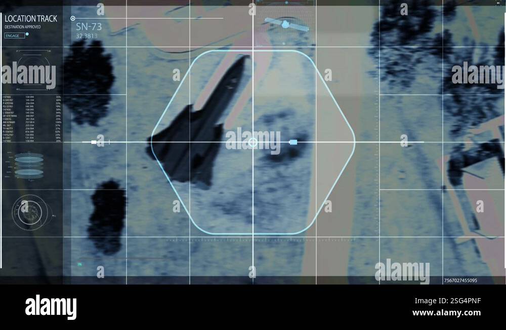 Interface of sci-fi military system detected aircraft belonging to ...