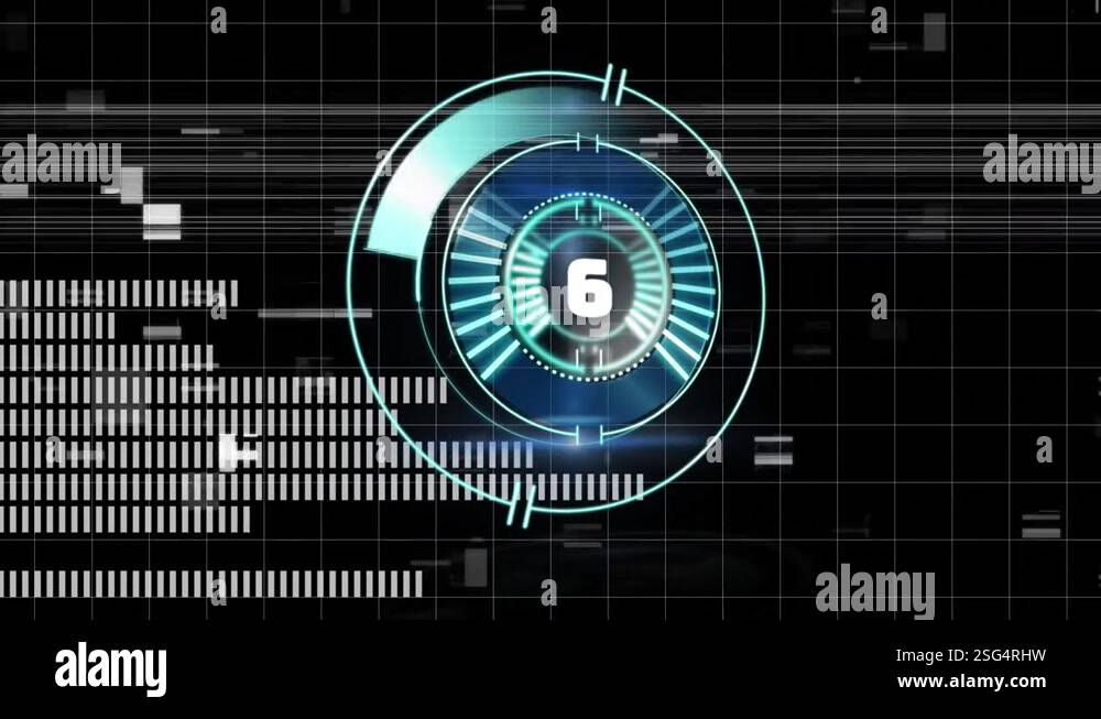 Animation of scope scanning over data processing Stock Video Footage ...