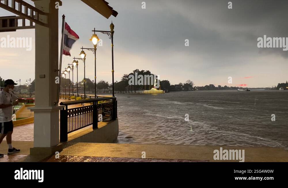 Raining at Pak Kret district in Thailand Stock Video Footage - Alamy