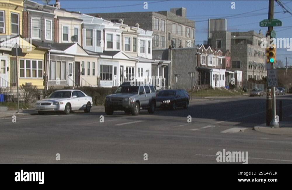 57th Street and Kingsessing Avenue area in Philadelphia Stock Video ...