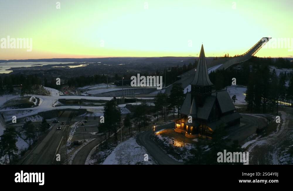 Holmenkollbakken chapel church , Oslo Vinterpark Winterpark Tryvann ...