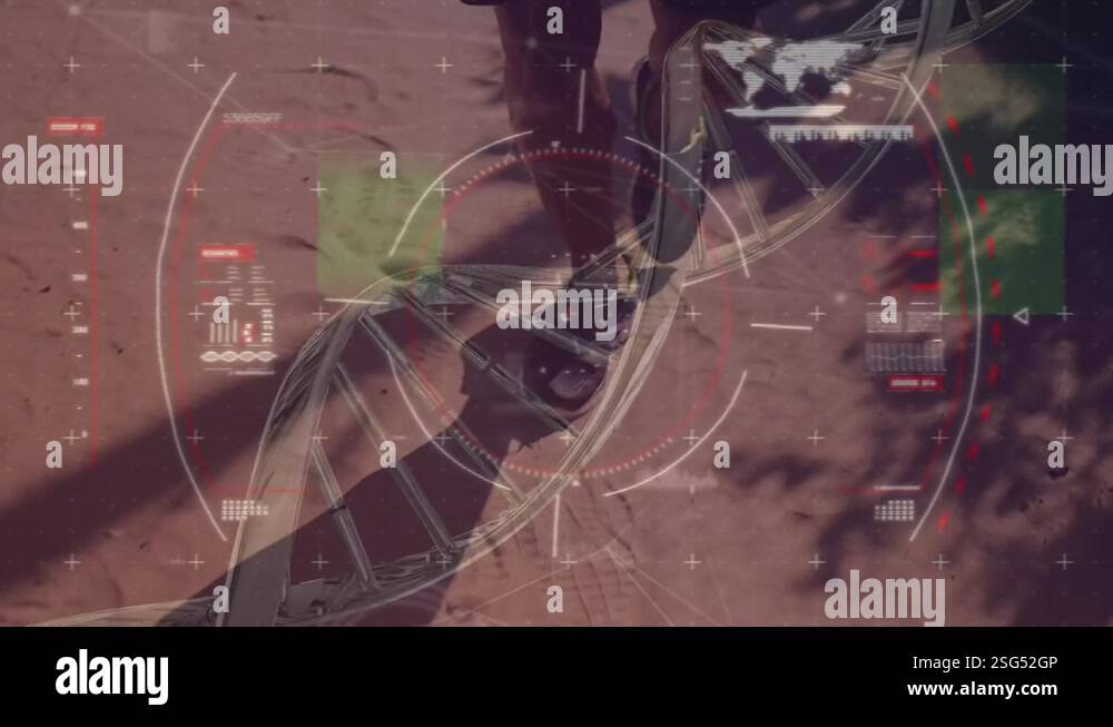 Animation of scope scanning over medical data processing against low section of Stock Video ...