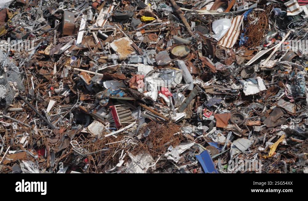 Scrap metal mountain Stock Video Footage - Alamy