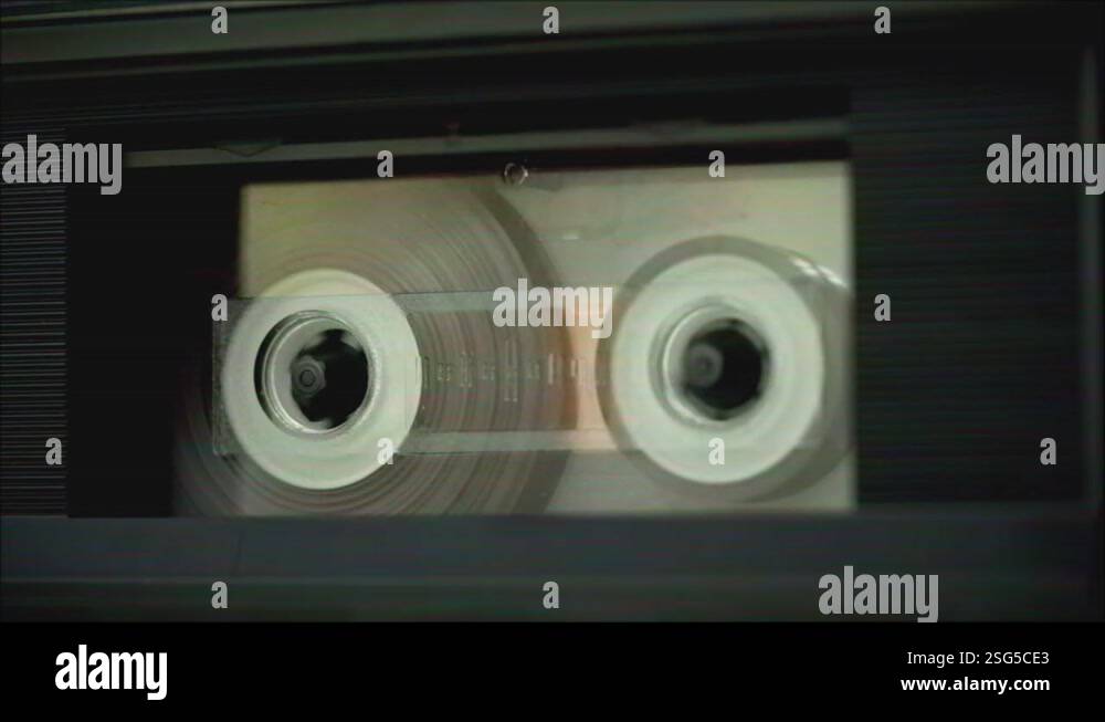 Retro radio tape recorder, audio cassette close-up. Listening to music ...