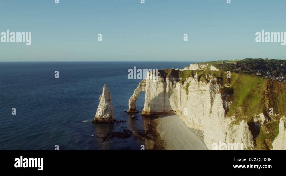 Sheer limestone cliffs on the coast of the English Channel Stock Video ...