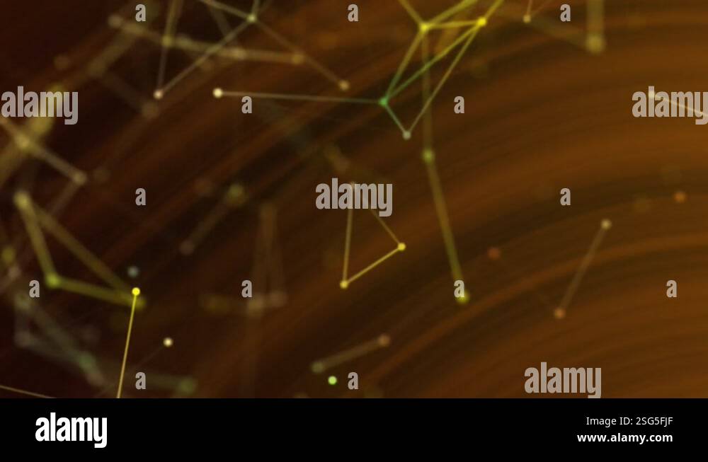 Animation of constellations over orange background with lines Stock ...