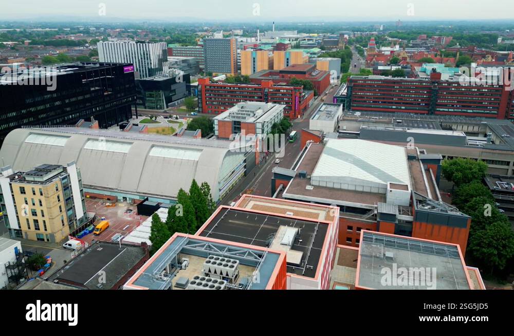 The campus of Manchester University from above - MANCHESTER, UK ...