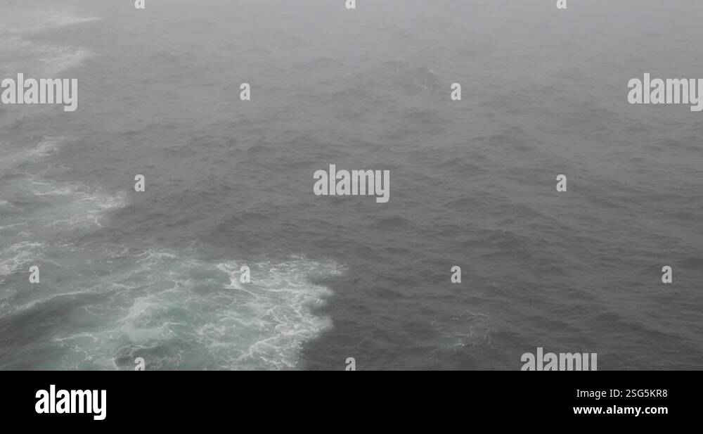 Ocean waves fog Pacific ship wake 4K Stock Video Footage - Alamy