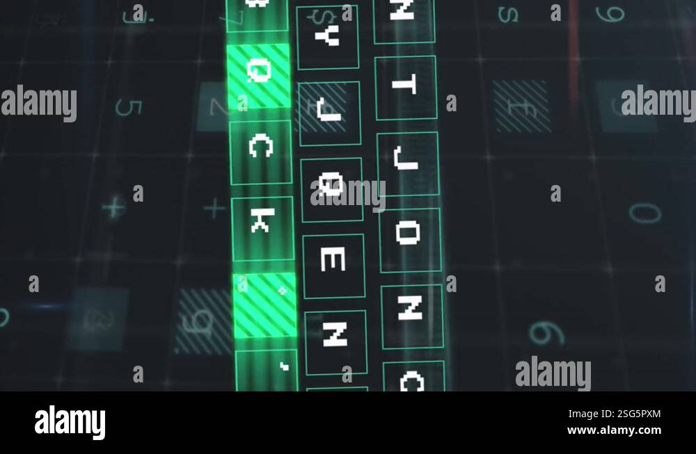 Animation of data processing and keyboard on black background Stock Video Footage - Alamy