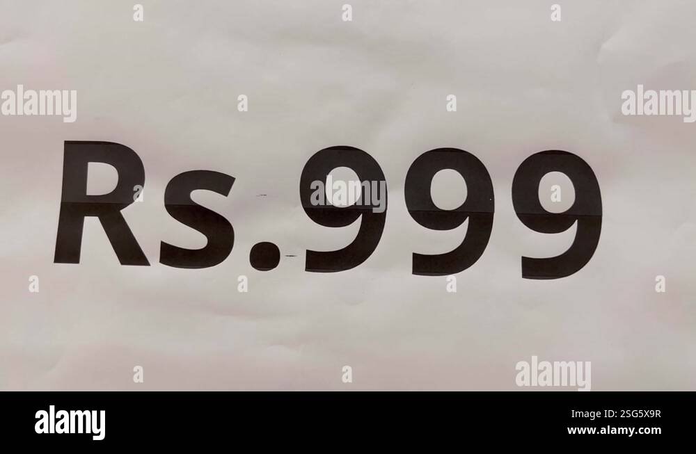 Rapid fire buying for 999 rupees On a banner or billboard, a flashing ...