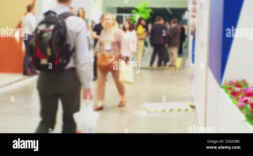 time lapse. modern business life in the city. defocused blurry video ...