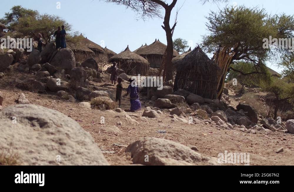 Children in a village, Amhara region, Weldiya, Ethiopia Stock Video ...