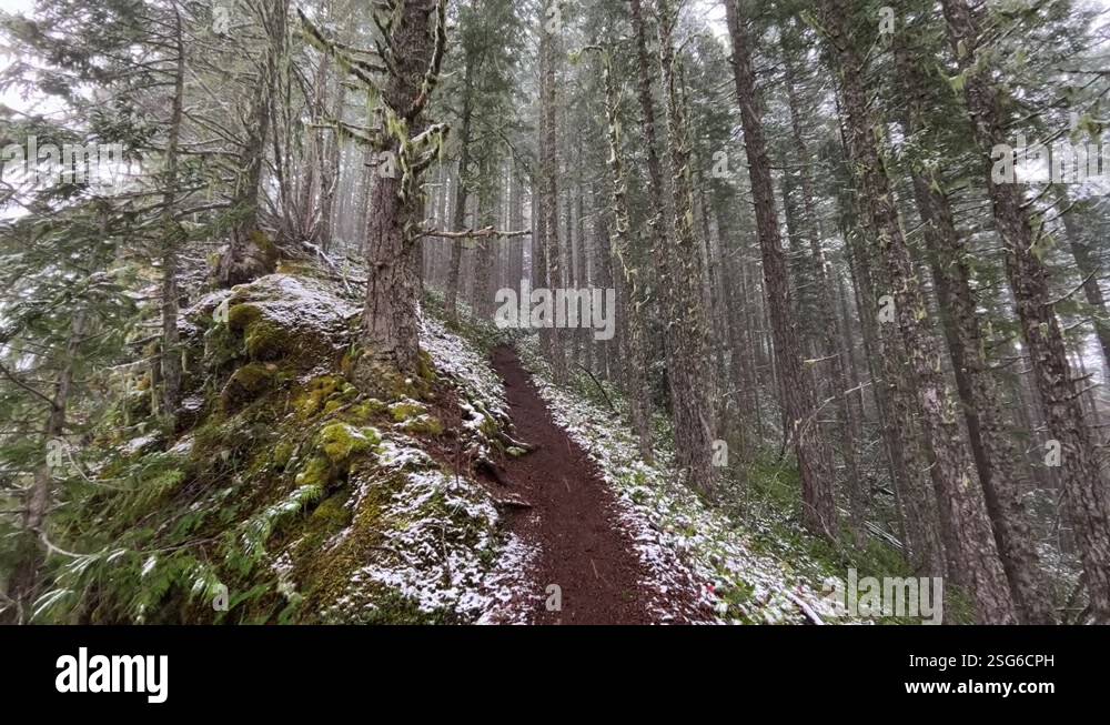 On a hike to Mount Storm King, a late summer snowstorm breaks out Stock ...