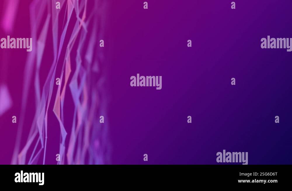 Digital animation of plexus network waves against purple gradient background Stock Video Footage ...