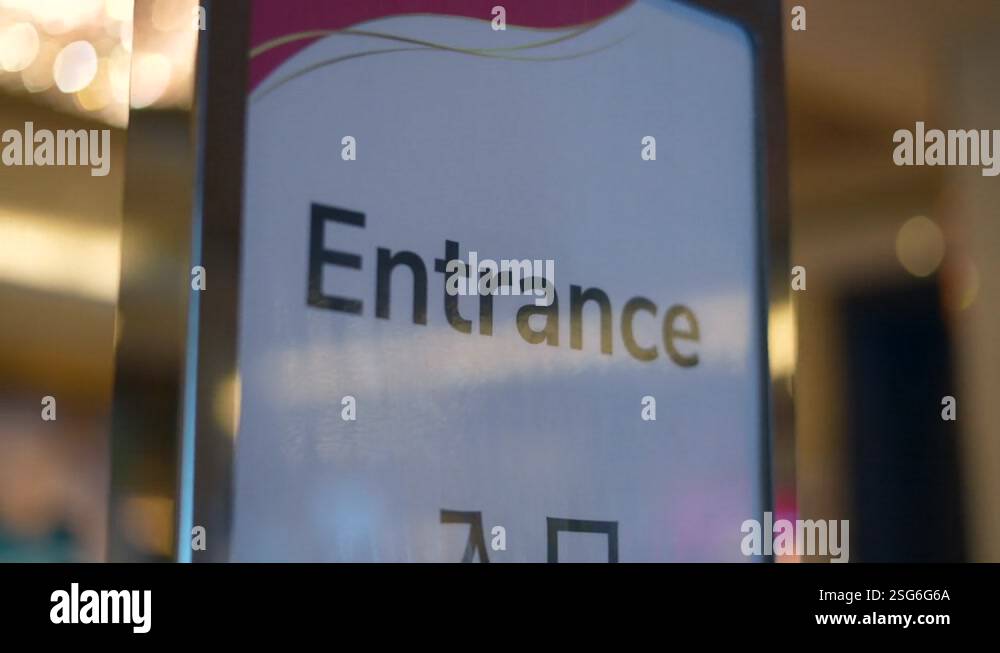 entrance board sign and led screen Stock Video Footage - Alamy