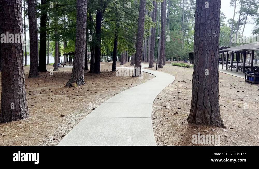 High Point City Lake Park, playground and picnic shelters Stock Video ...