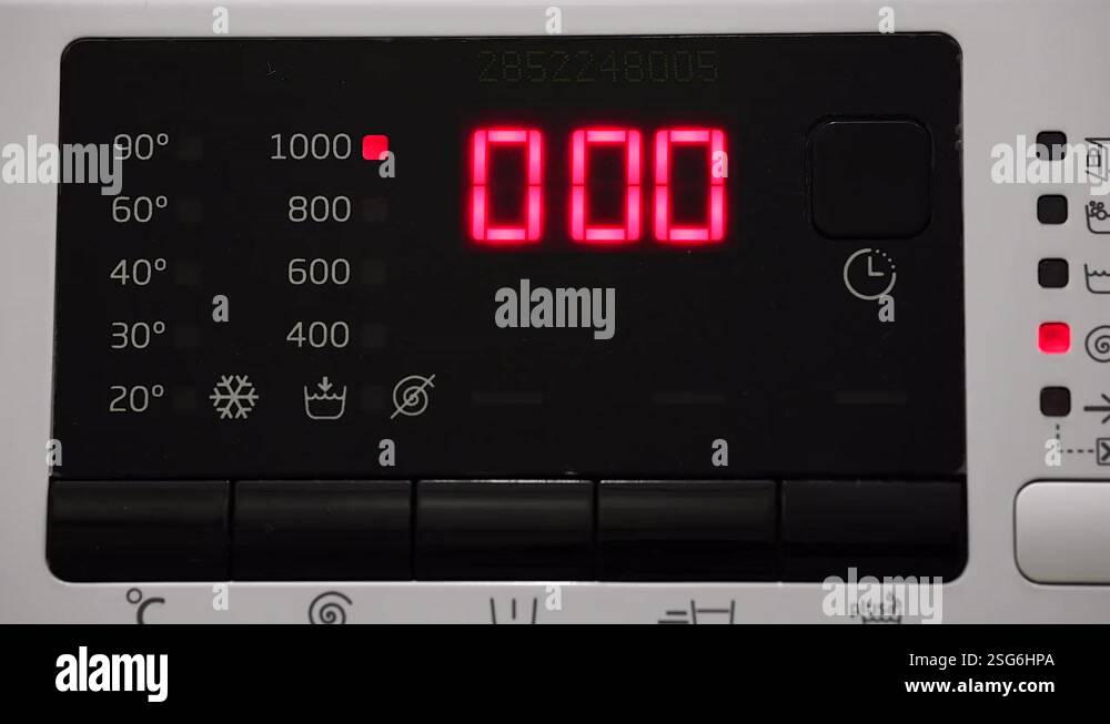 Washing Machine Display. Detail Of Washing Machine Display. Working ...